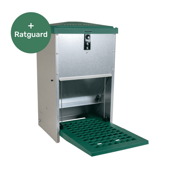 Buy OLBA Feedomatic Treadle Feeder w RG Online | Poultry Accessories - AIRR